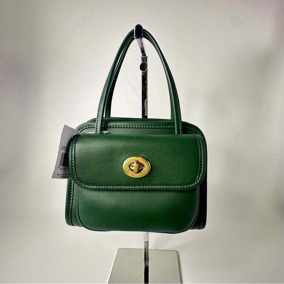 Coach | Bags | Coach Womens Safari Mini Tote Glovetanned Leather Green ...